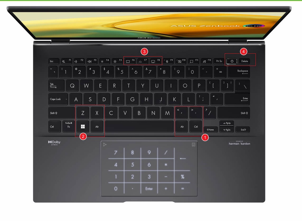 For 2022 Asus Zenbook 14 OLED 2022 UX3402 UX3402ZA UM3402YA UM3402 YA ...