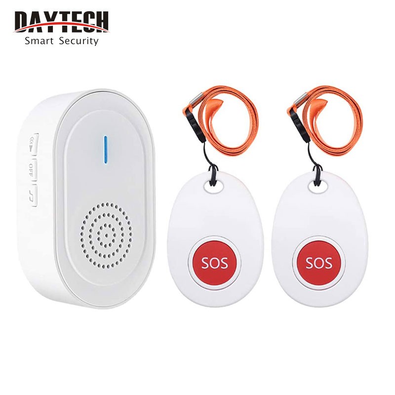 Daytech Emergency Alarm Bell Wireless Caregiver Pager Alarm for Elderly ...