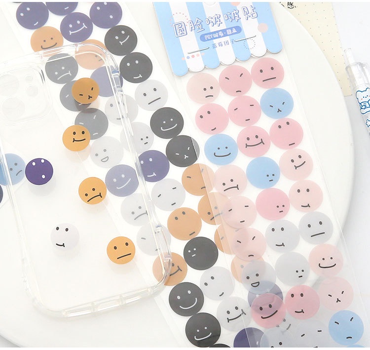 Qile-Physical Store Tirado Emoji Stickers Round Face Bobo Cute ...