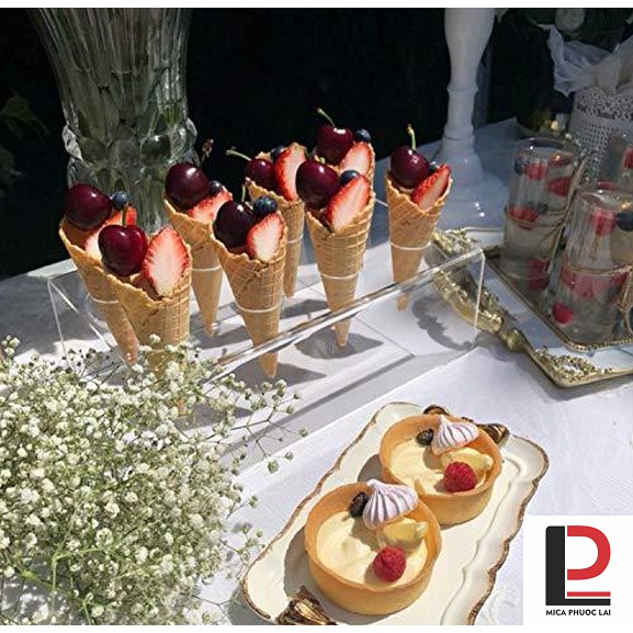 Transparent mica 6-hole ice cream cone display stand | Shopee Singapore