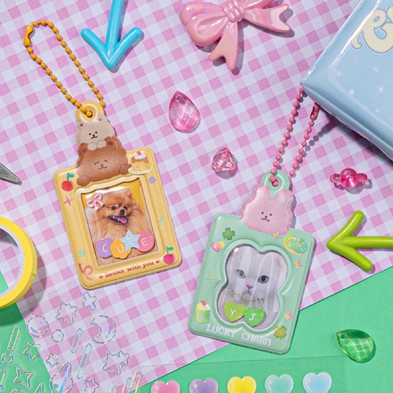 [SG INSTOCK] Daiso Korea ID Photo Key Ring Holder Photocard Toploader ...