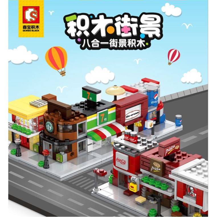 [SG Local Stocks] Sembo block Mini Street Shop Collection | Shopee ...