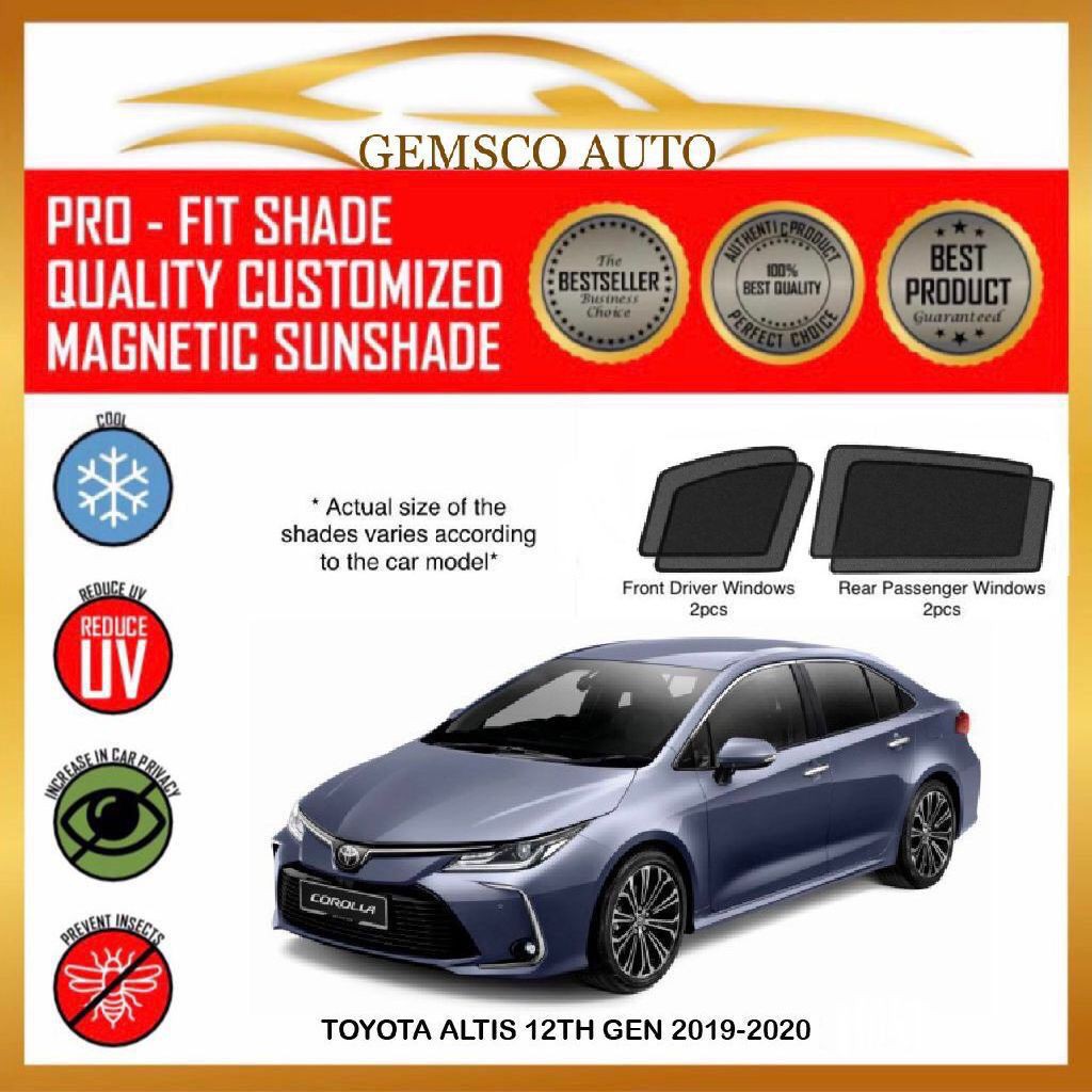 Toyota Altis 12th Gen 2019 - 2024 ( 4 / 5 pcs ) Car Magnetic Sunshade ...
