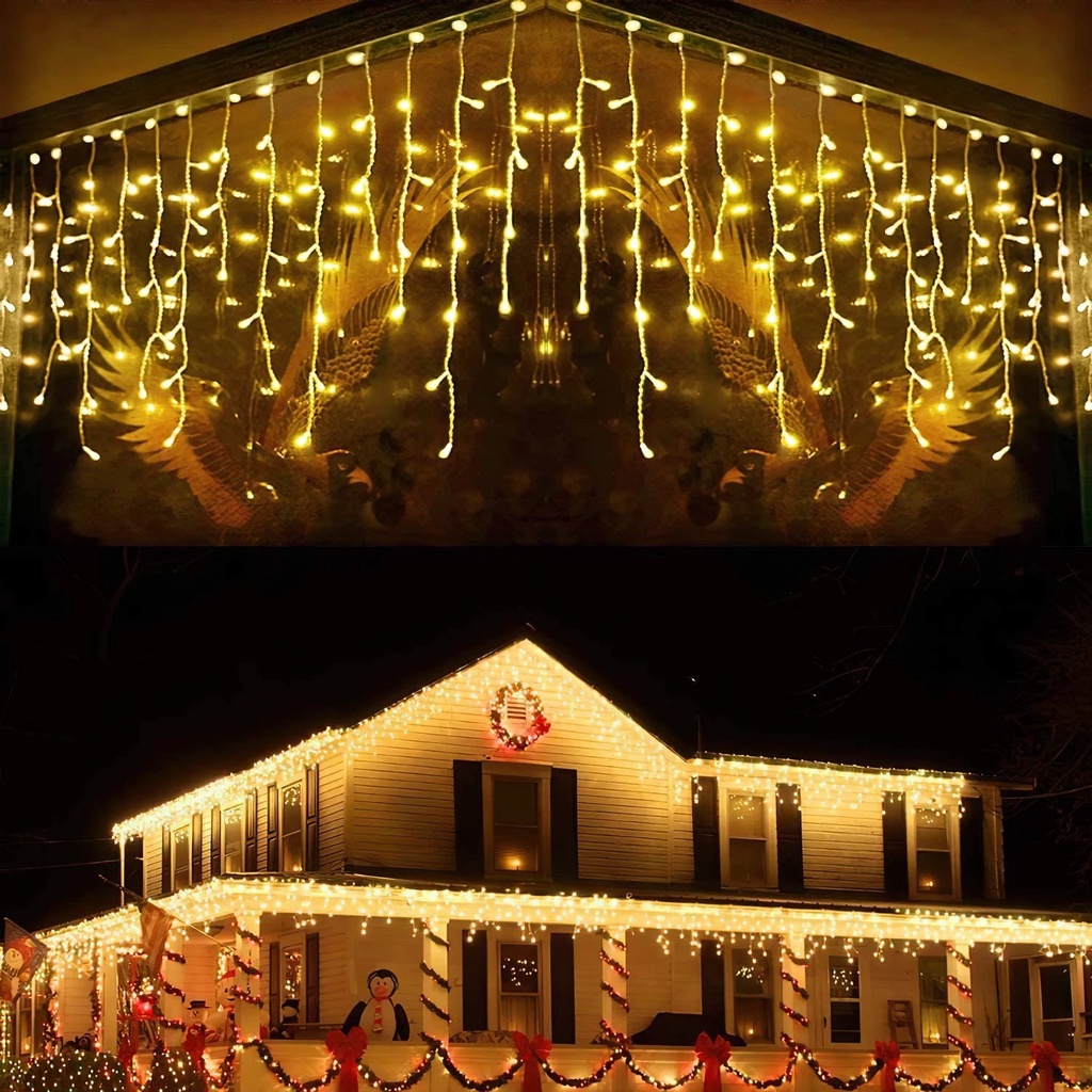 4M LED Light 8 Modes Curtain Fairy String Light Christmas Party Wedding ...