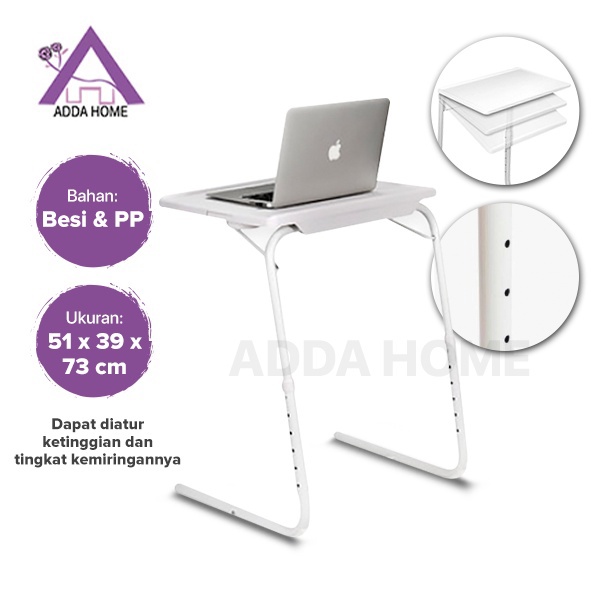 Meja Lipat Laptop Foldable and Adjustable Laptop Table 折叠式电脑学习工作桌 ...