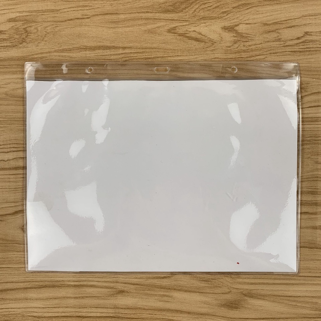A3/A4 Transparent PVC Plastic Horizontal Card Badge Holder Pocket Case ...