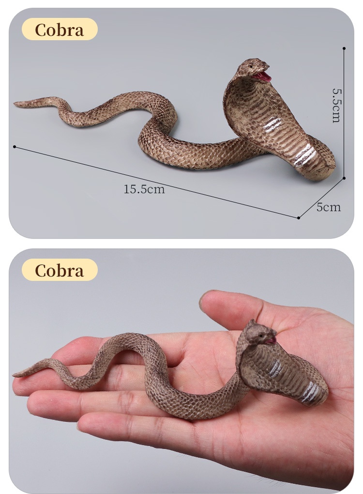 Simulation Rubber Reptiles Snake Cobra Python Rattlesnake Toy Soft ...
