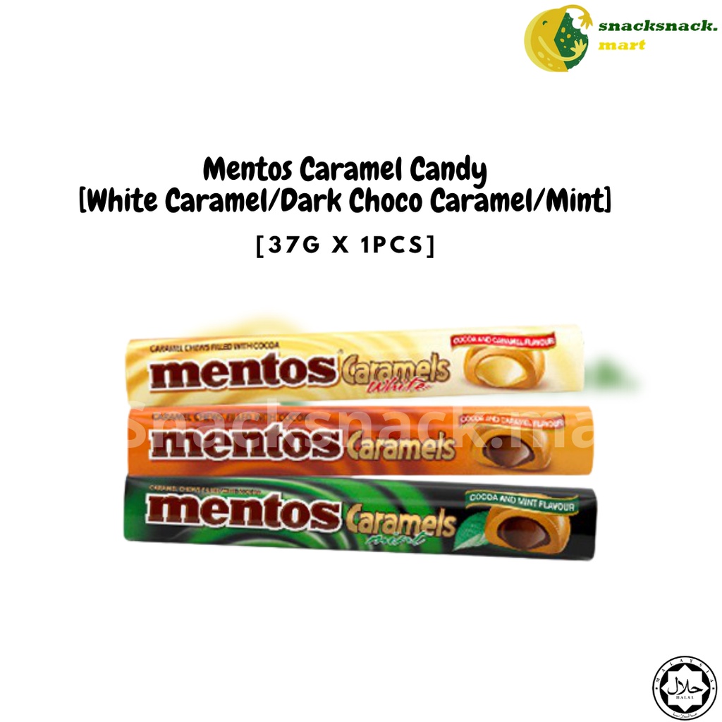 Mentos Caramel Candy-[37g x 1pcs] [White Caramel/Dark Choco Caramel ...