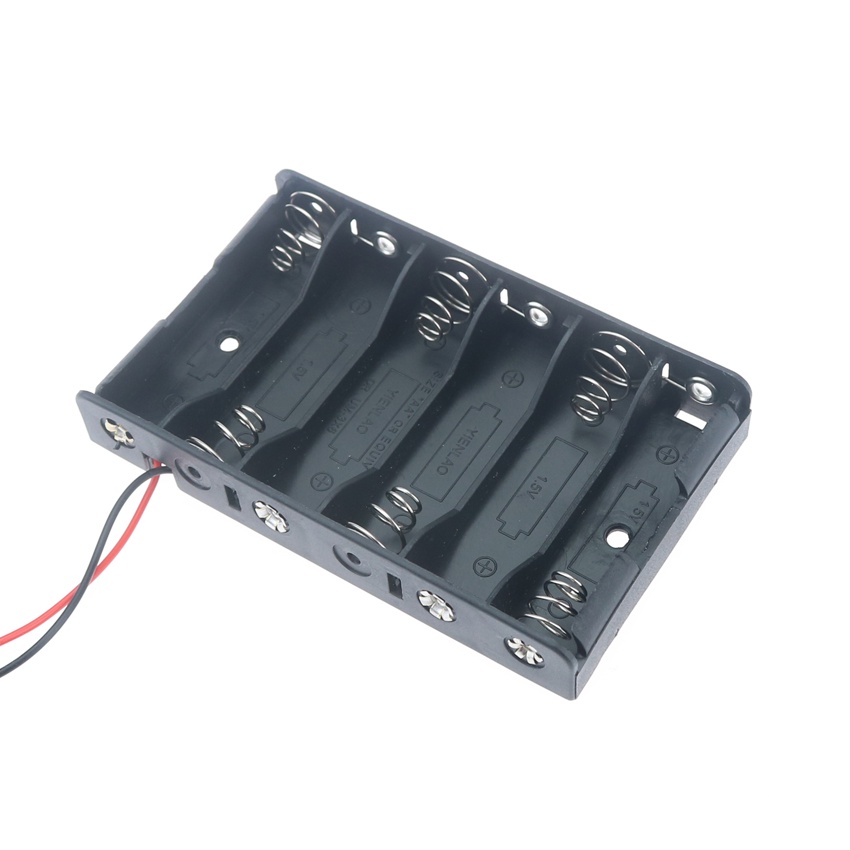 1x 2x 3x 4x 5x 6x AA Battery Box Case Holder With Wire Leads Side By ...