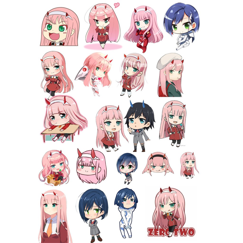 Genshin zero two sticker/ zero two sticker photo M0399 | Shopee Singapore