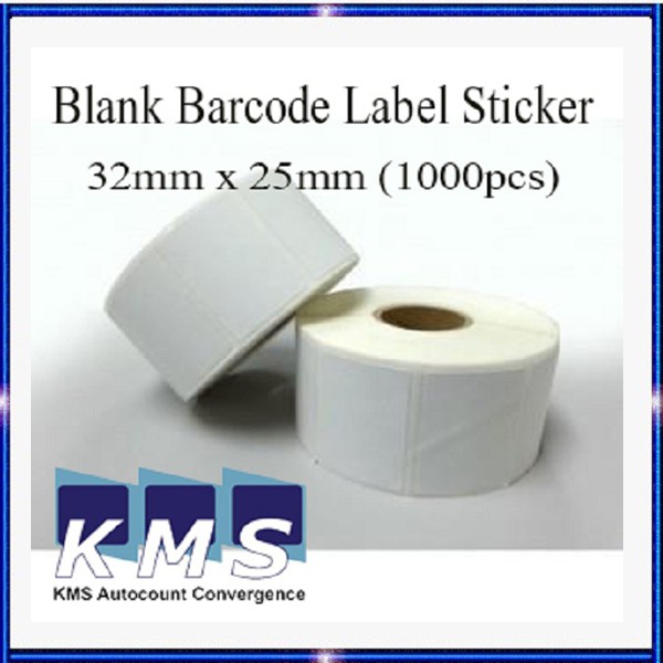 Blank Barcode Label Sticker 32mm x 25mm (1000pcs) (1roll) | Shopee ...