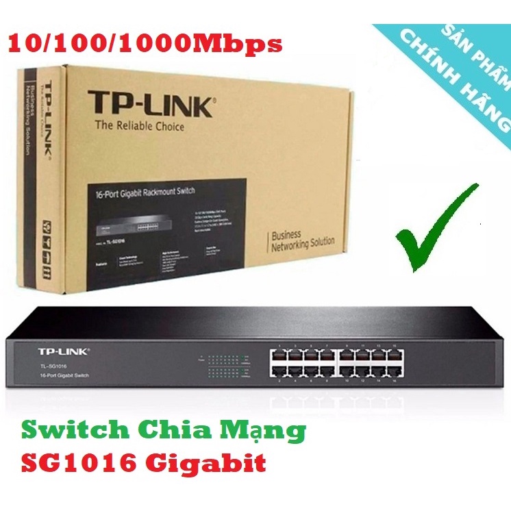 TPLink TL-SG1016 Switch Network Splitter (16 RJ45 ports 10/100/1000Mbps ...