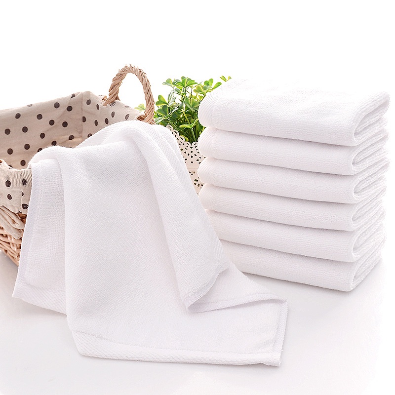 White Cotton Square Small Towel / Portable Travel Small Hand Towels ...