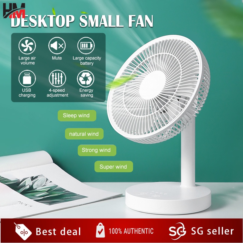 [SG Ready Stock] Desktop Small Fan Rotary adjustment Big wind Dormitory ...