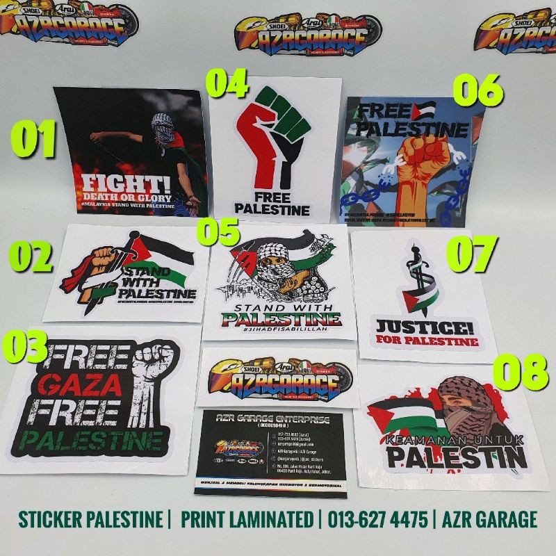 PALESTINE STICKER PRINT LAMINATED ( WATERPROOF ) | Shopee Singapore