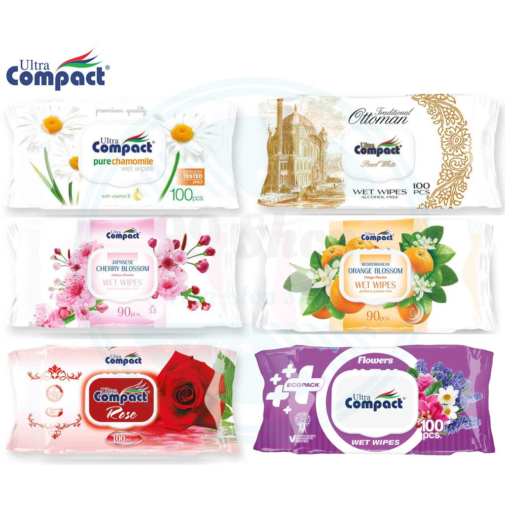 Ultra Compact Premium Quality Anti-bacterial Wet Wipes Alcohol Free 90s ...