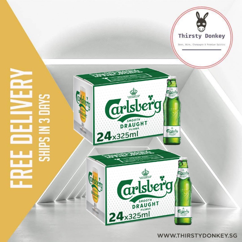 Carlsberg Smooth Draught (325ml x 24 bottles) (Bundle of 2) | Shopee ...