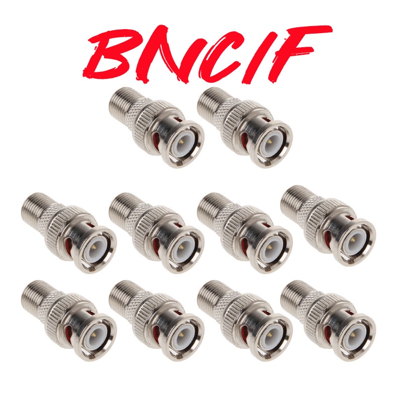 【2PCS】BNC Male Plug To F Type Female Jack Connector RF Coaxial Coax ...