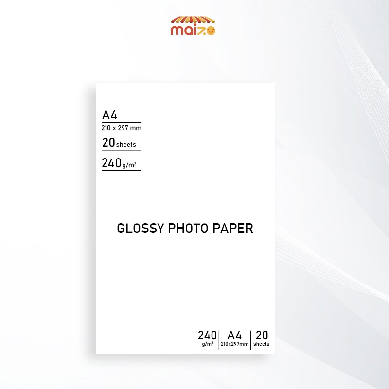High Quality Inkjet Photo Paper A4 210x297mm Glossy Photo Paper 240gsm ...