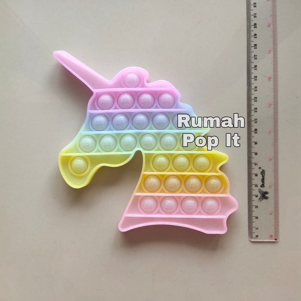 Pop It Fidget Toys UNICORN JELLY GLITTER/Fidget Pop It Squishy/Pop It ...