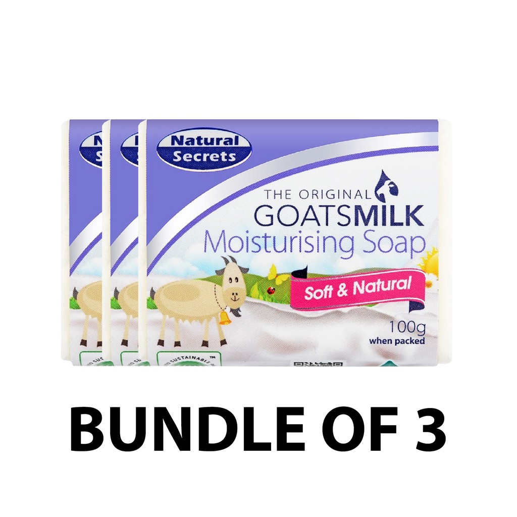 Natural Secrets Goats Milk Moisturising Soap (Bundle of 3) | Shopee ...