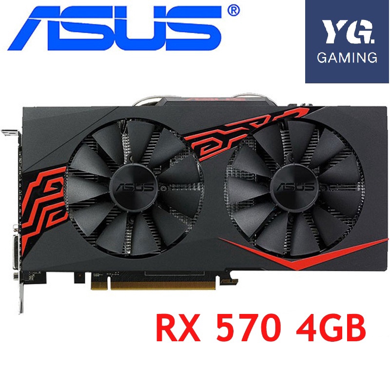 ASUS Video Card RX 570 4GB 256Bit GDDR5 Graphics Cards for AMD RX 500 ...