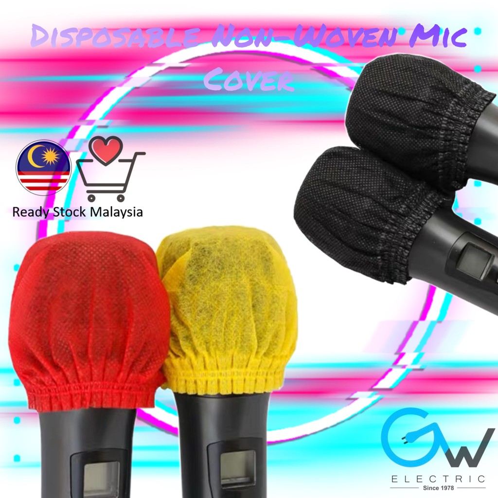 10pcs / 50pcs Disposable Karaoke Non-Woven Mic Cover / Microphone Hygiene Cap | Shopee Singapore