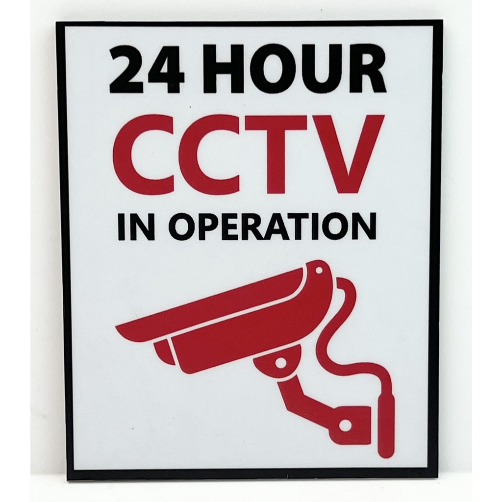 24 HOUR CCTV IN OPERATION SIGN/SIGNAGE | SURVEILLANCE SIGN, SECURITY ...