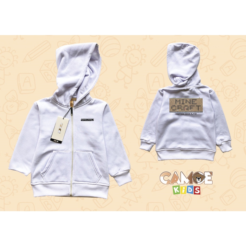 KIDS Minecraft Crafting since Alpha Zipper Hoodie Jacket | Shopee Singapore