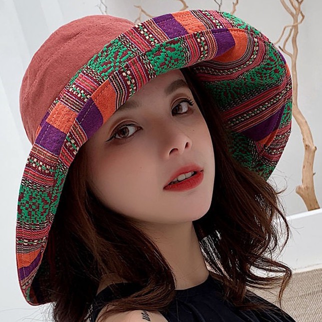 Hat female sun hat big hat sunshade sun hat capable cap | Shopee Singapore