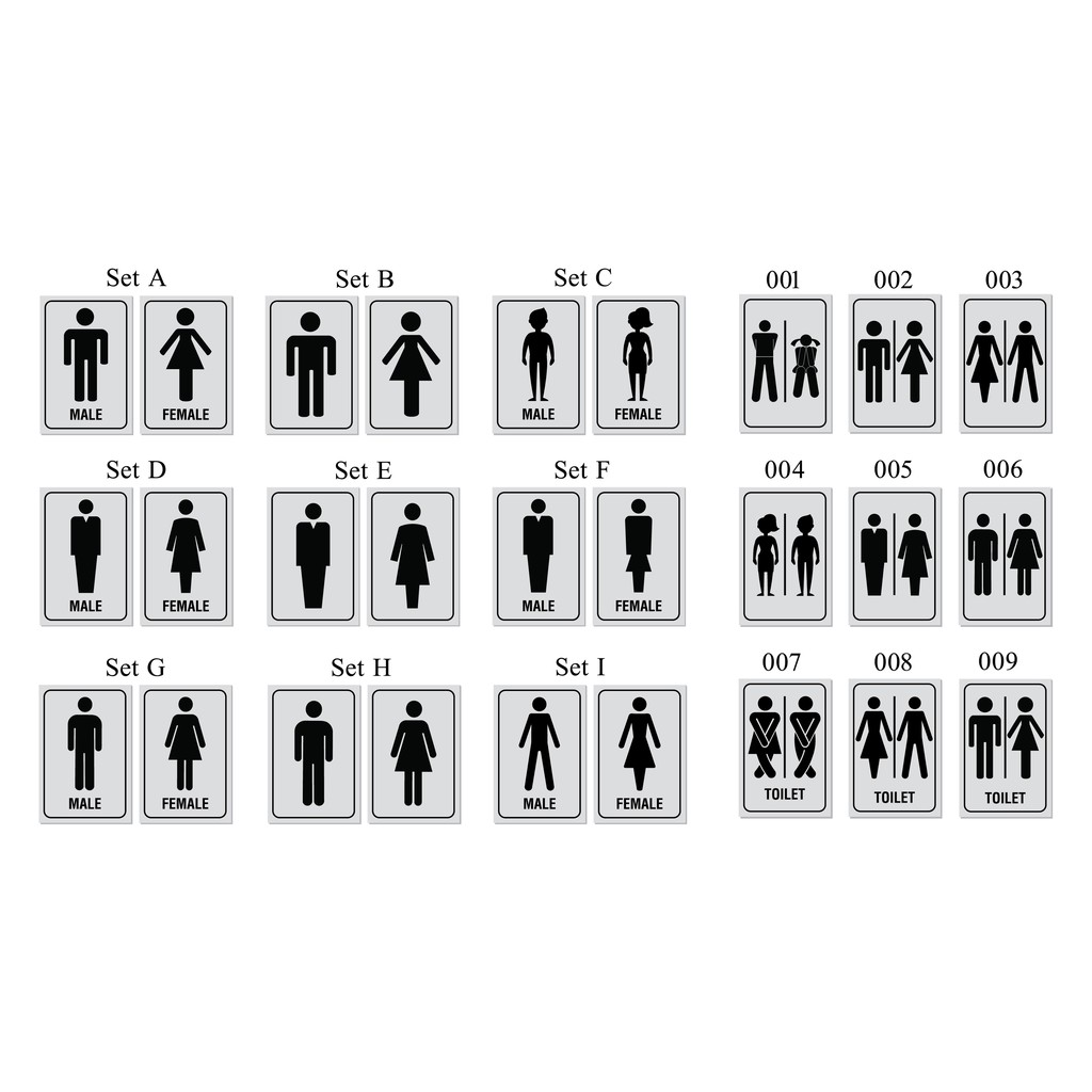 Toilet Sign, Tandas Papan Tanda, Male & Female Sign | Shopee Singapore