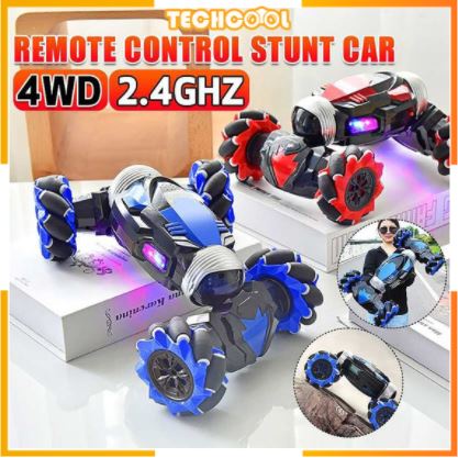 360 Twister Stunt Car Remote Control Gesture Induction Light Music ...
