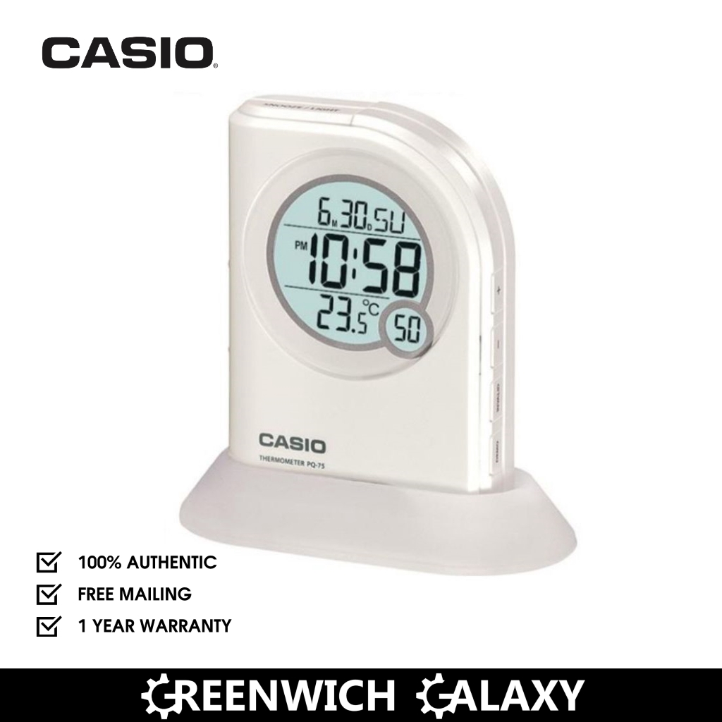 Casio Multi Function Digital Table Clock (PQ-75-7D) | Shopee Singapore