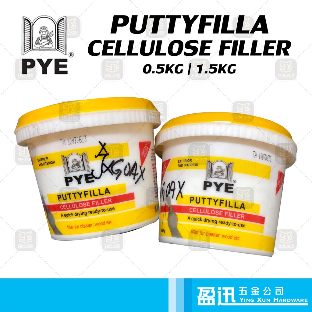 PYE Mixed Acrylic Based Filler PuttyFilla Cellulose Filler White 500g 1 ...