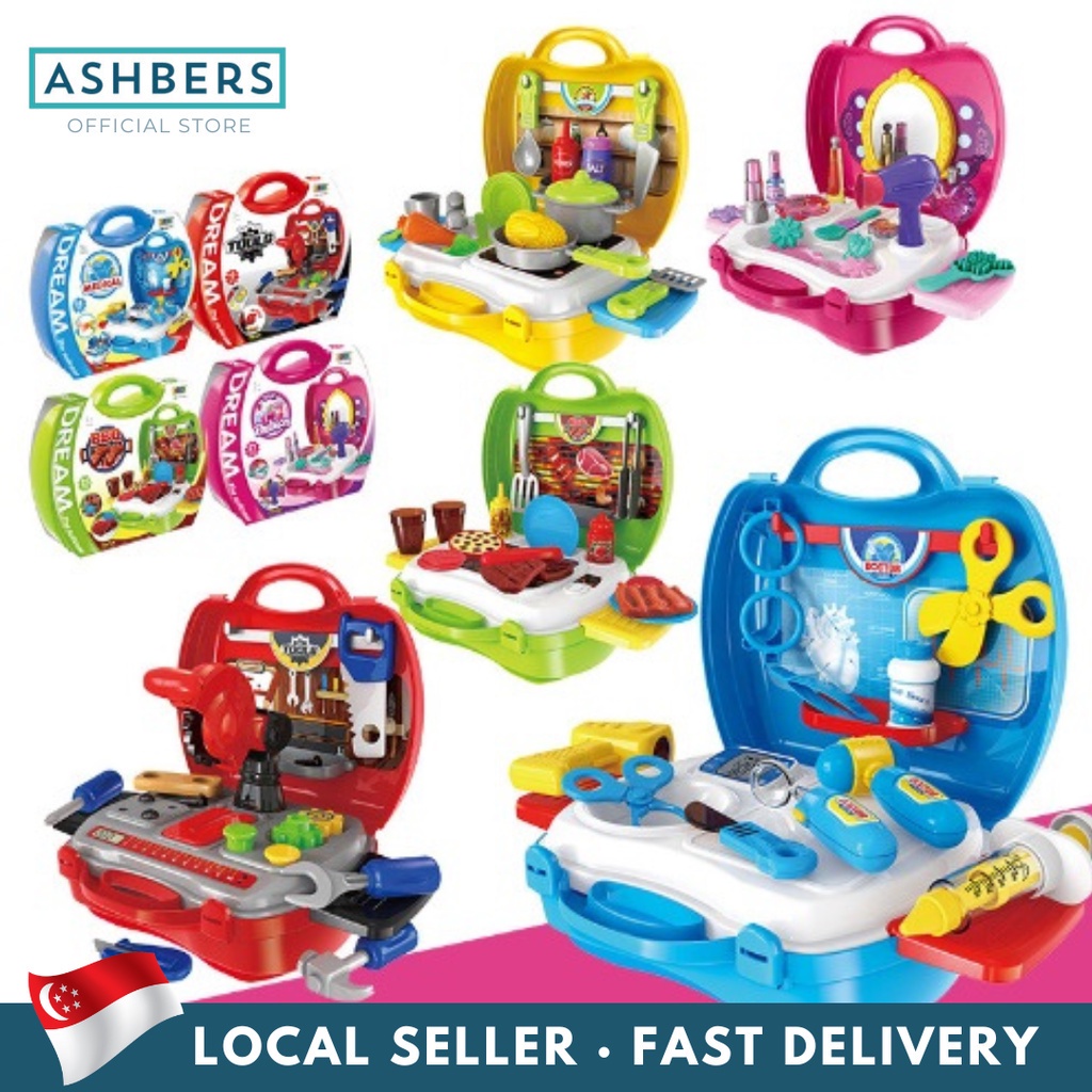 Kids Doctor, Dinosaur ,Kitchen Or Tool Kit Playdoh Toy Set Comes With ...
