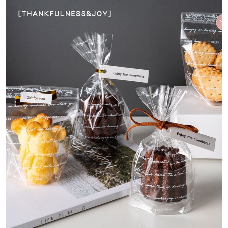 50pcs cookie wrapper madeleine packaging bag biscuit sweets candy ...