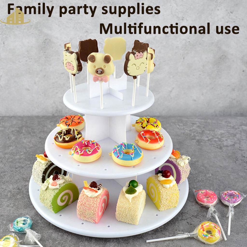 Lollipop Holder 3 Layers 42 Holes Lollipop Display Rack Dessert White ...