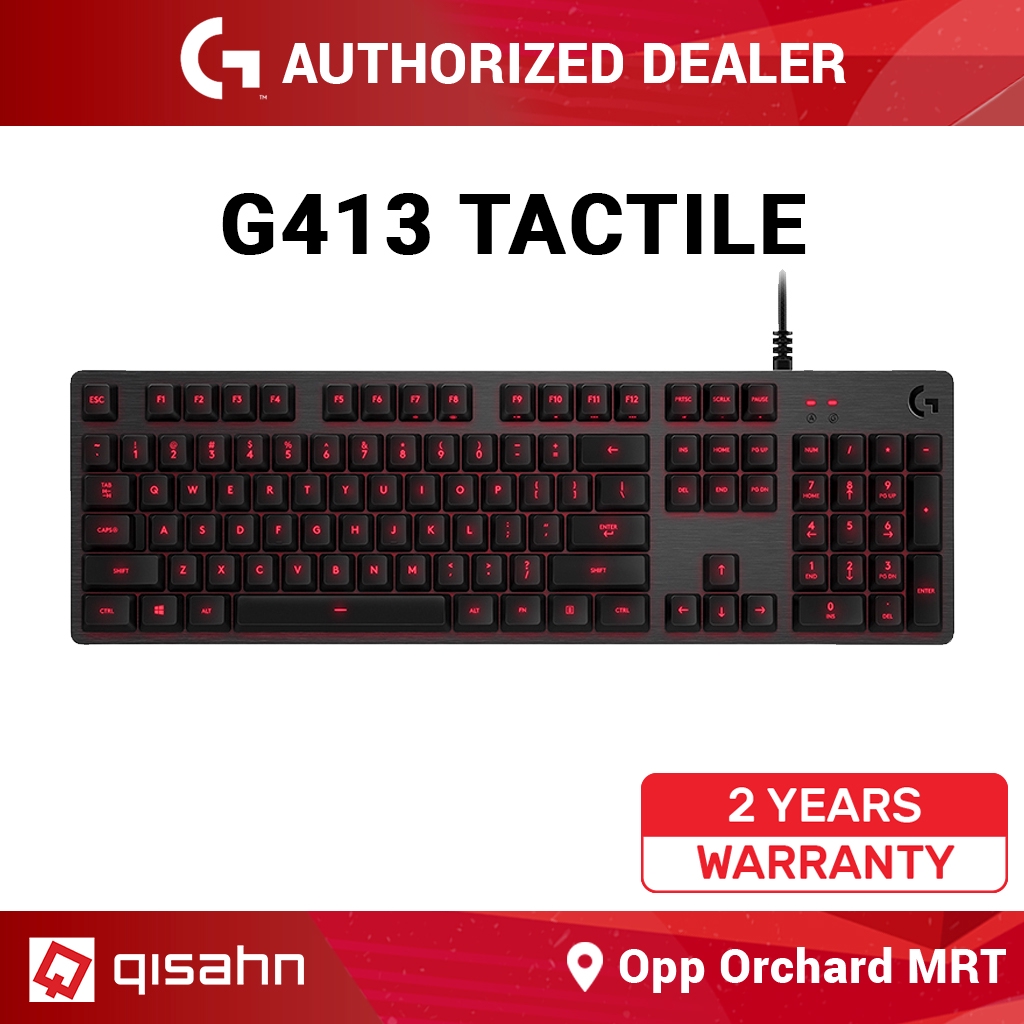 Logitech G413 Carbon Backlit Mechanical Gaming Keyboard With USB Pass ...