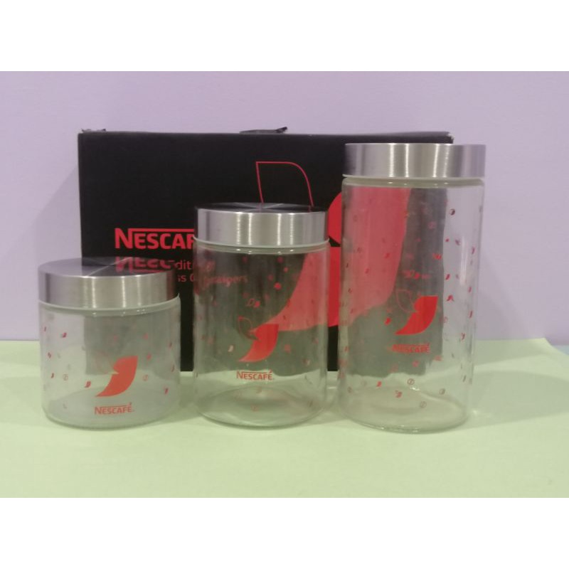 Nescafe Cookie Glass Containers Limited Edition / Nescafe Collection ...
