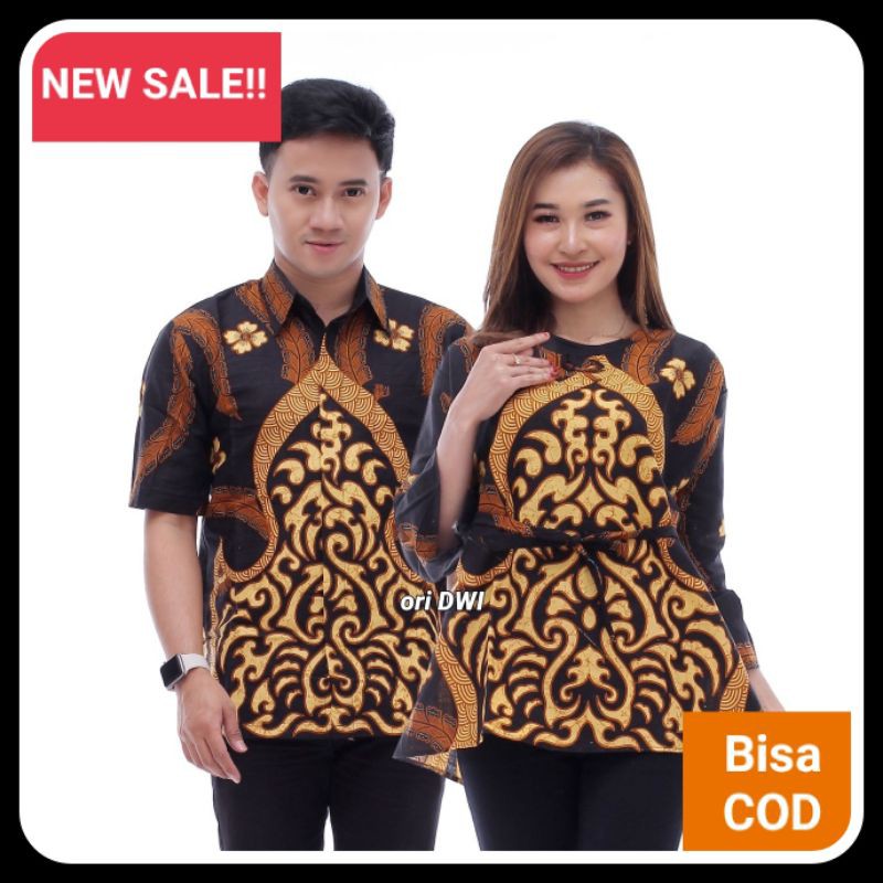 Couple Top Batik - Hem Batik - Batik Blouse - Batik Uniform Office ...
