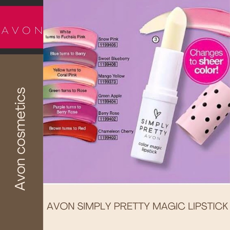 Avon simply pretty magic lipstick (color changing lipstick) | Shopee ...