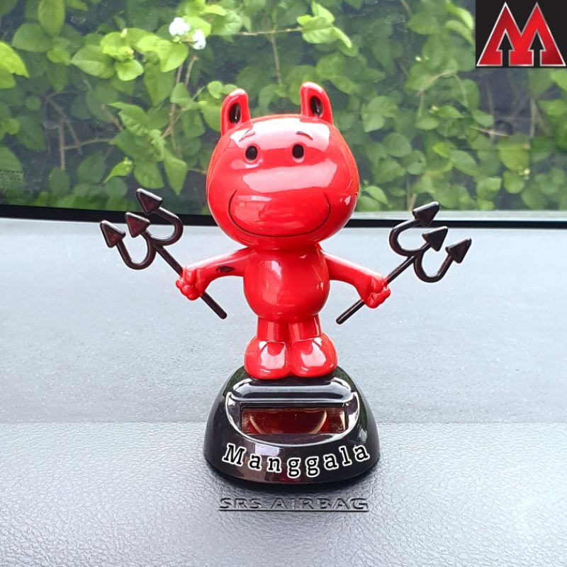 Solar Bobble Head Bobble Figure Decoration Display Dashboard Car Cake ...