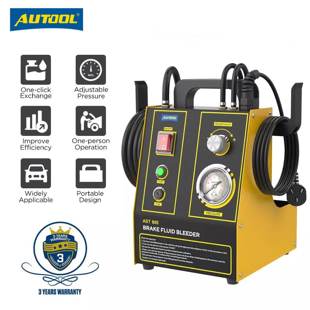 AUTOOL AST605 Car Pulsating Brake Oil Changer Brake Fluid Bleeder Brake Fluid Exchanger 220V ...
