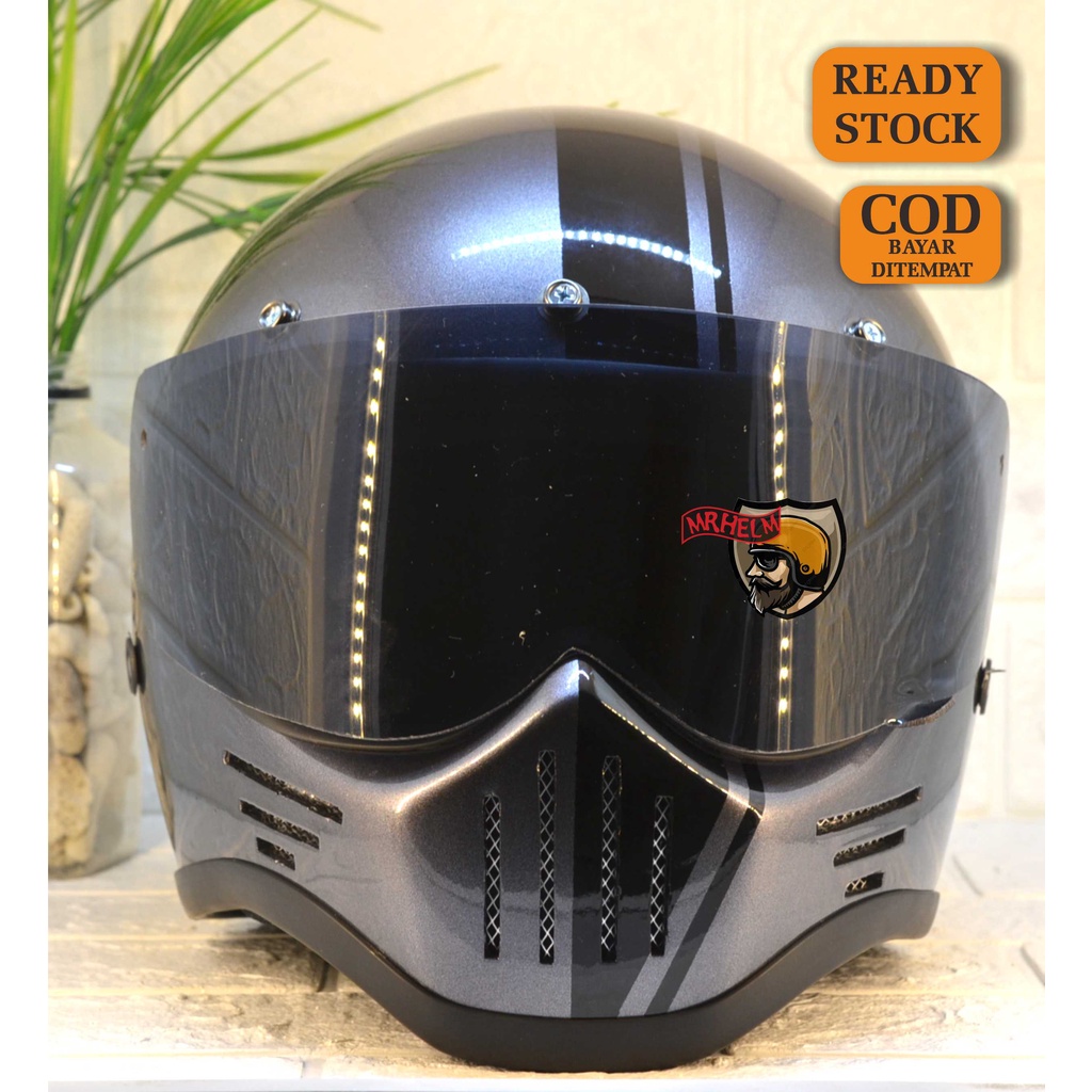 Custom CAKIL M30 SIMPSON TRACKER HELMET WITH VISOR (MR HELM) | Shopee ...