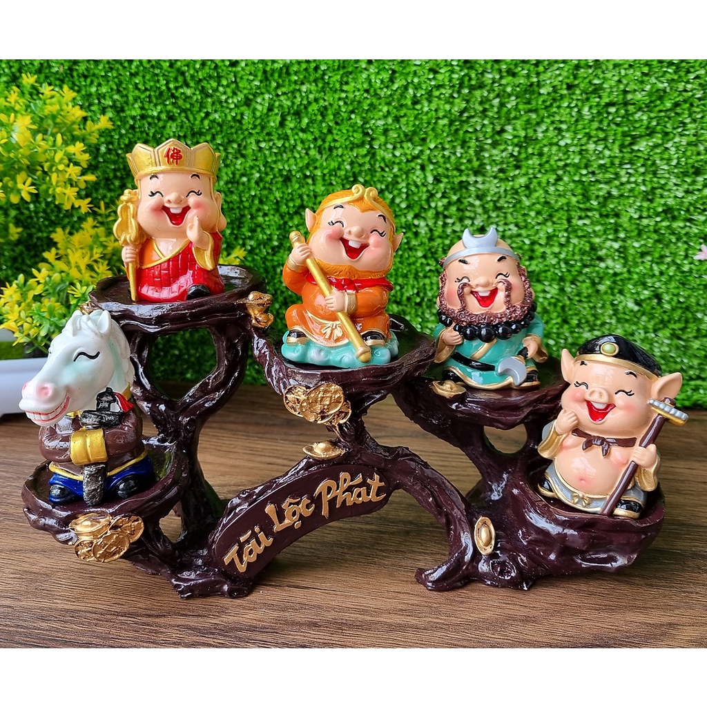 Set Of 05 Statues Of Tang Duy Du Ky Street Teachers And Games - Tay Du ...