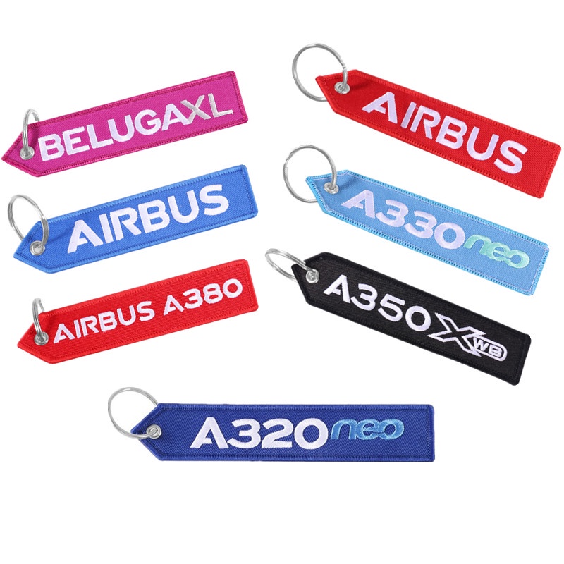 Keychain Double-sided Embroidery A320 Aviation Key Ring Chain for ...