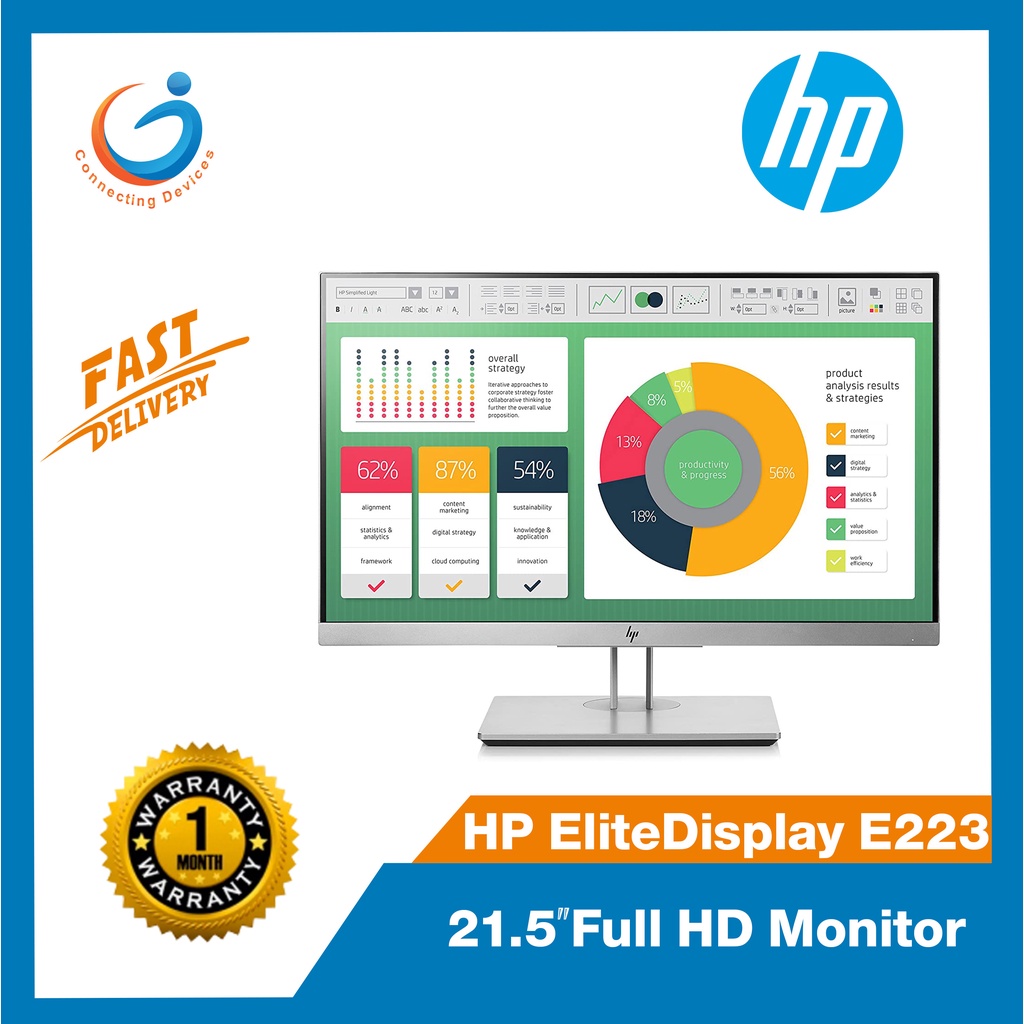HP EliteDisplay E223 21.5-inch Full HD Monitor | Shopee Singapore
