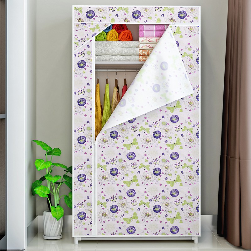 Storage cabinet simple wardrobe modern single cloth wardrobe | Shopee ...