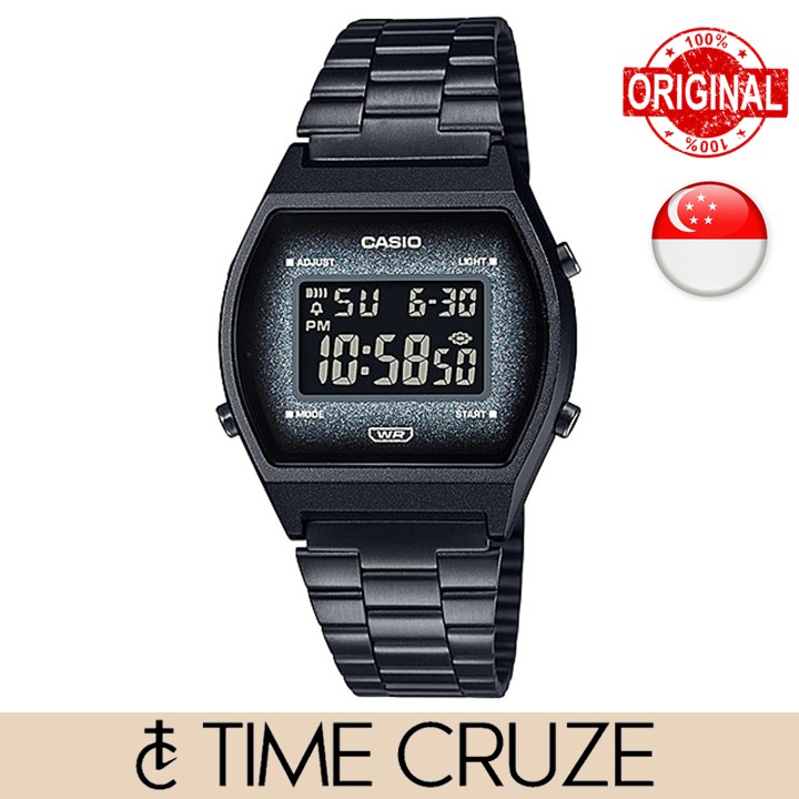 [Time Cruze] Casio B640 Digital Vintage Black Ion Plated Stainless ...