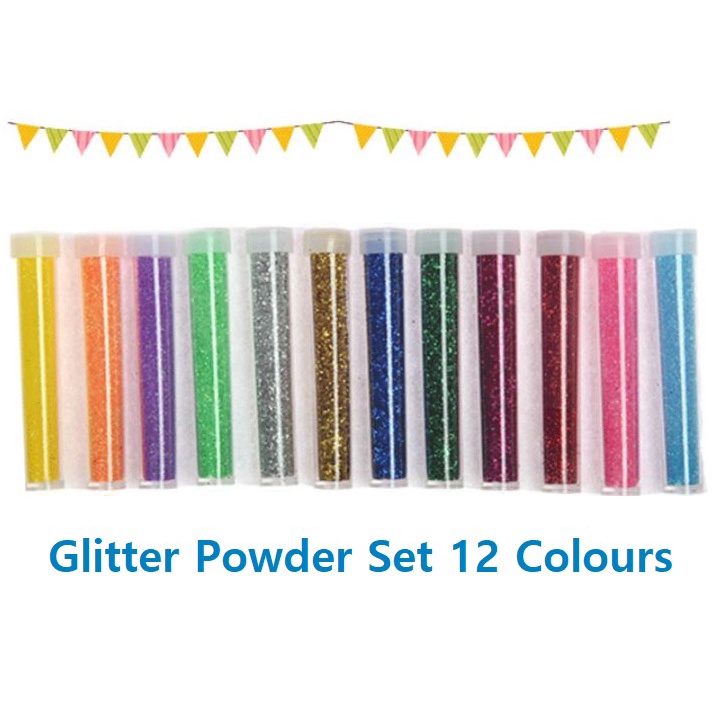 Glitter Powder Set 12 Colours | Shopee Singapore